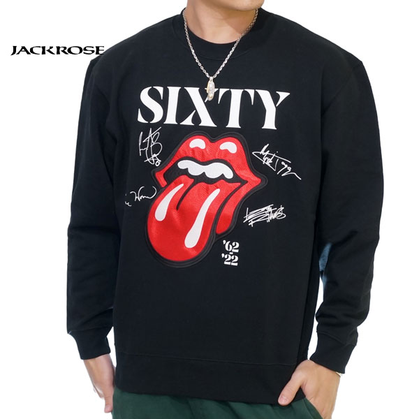 アウトレットセール!!ジャックローズ ×ローリングストーンズ コラボ 60周年記念 Lips and Tongue スウェット トレーナー ルーズサイズ メンズ JACK cl-007 :cl ...