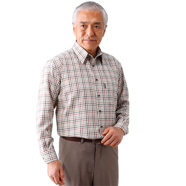 Pierucci ピエルッチ チェック柄シャツ2色組 長袖 カジュアルシャツ