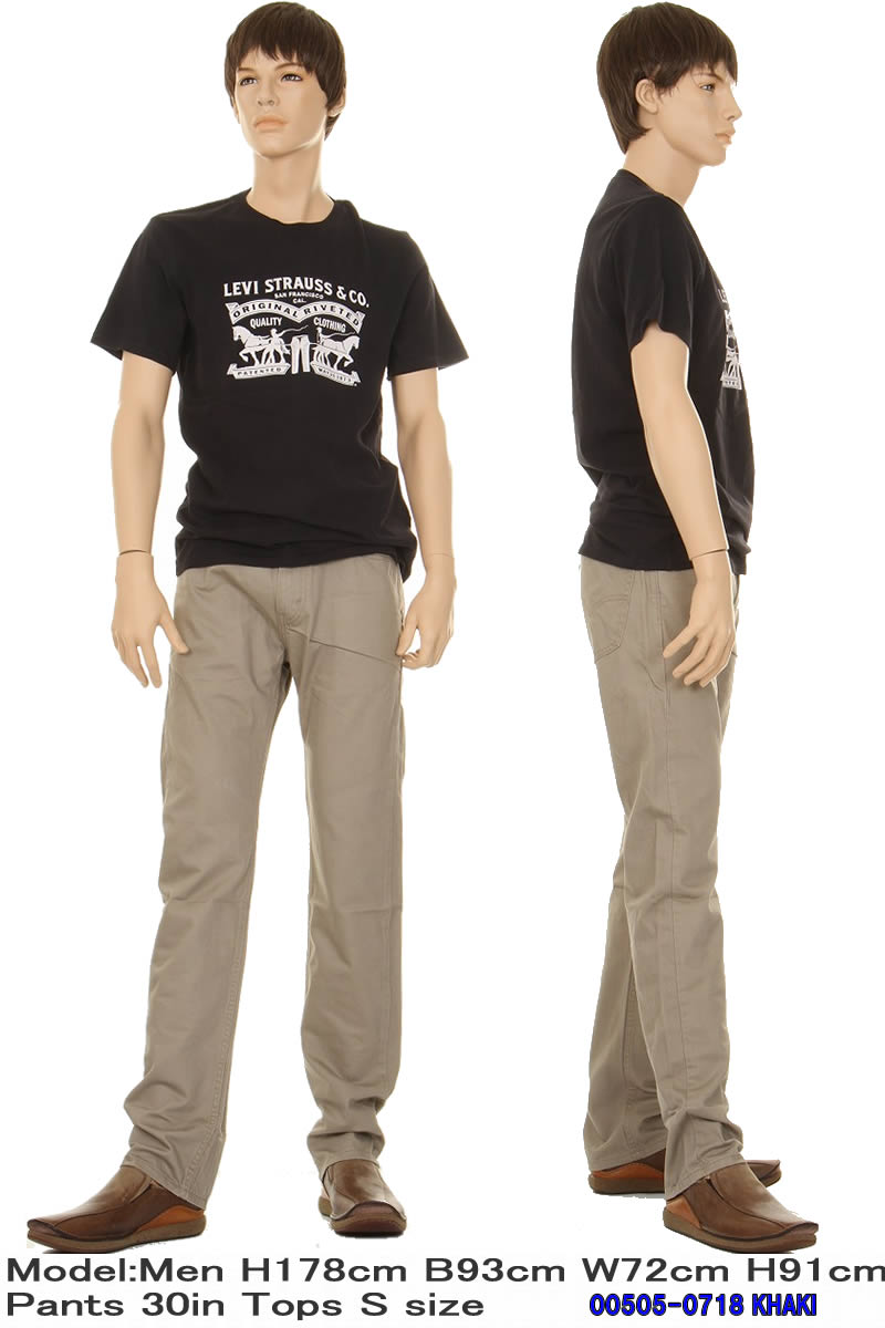 LEVI'S 505 L30 00505-0716_GUNMETAL 00505-0718_KHAKI リーバイス 505 カラーパンツ ...