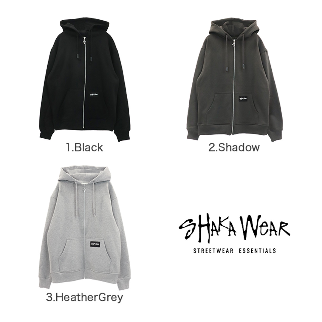 SHAKA WeAR（シャカウェア） パーカー ジップアップ 無地 フーディー