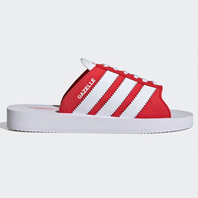 adidas original アディダス GAZELLE BEACH W ガゼル ビーチ シャワーサンダル スライドサンダル RED ...