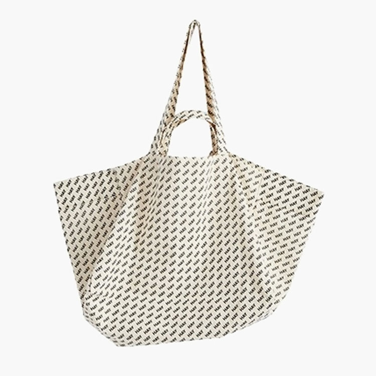 HAY（ヘイ） ウィークエンドバッグ ショルダーバッグ 大型 大判 2WAY LOGO WEEKEND BAG マイクロロゴ バッグ コットン ...