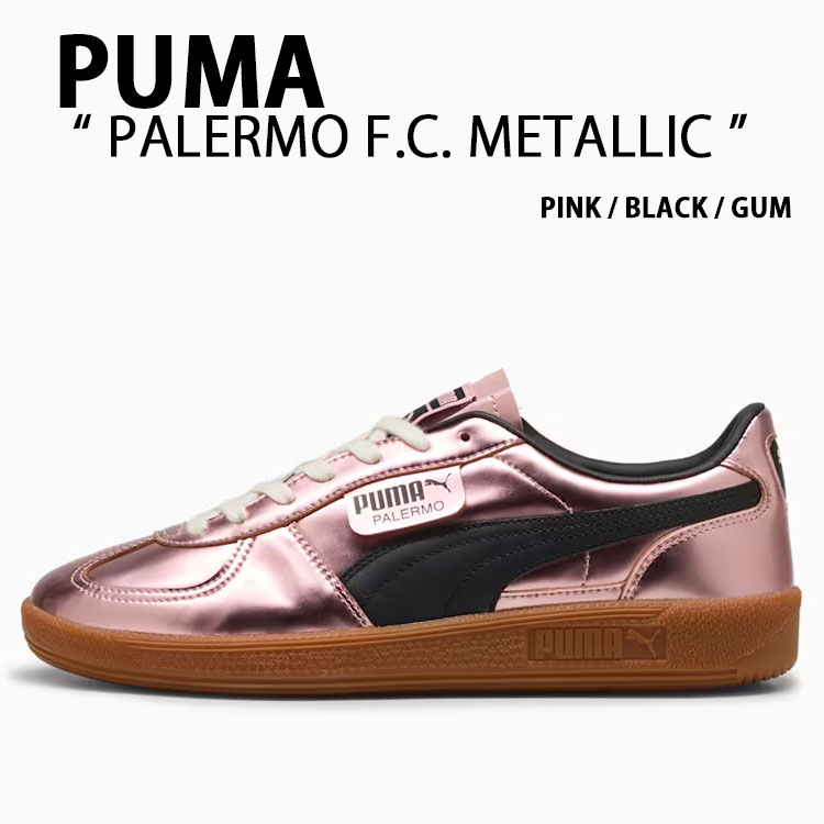 PUMA プーマ スニーカー PALERMO F.C. LLIC 401077-01 パレルモ FC メタリック PINK BLACK シューズ ピンク ブラック PUMA（プーマ） スニーカー PALERMO F.C. METALLIC 401077-01 パレルモ