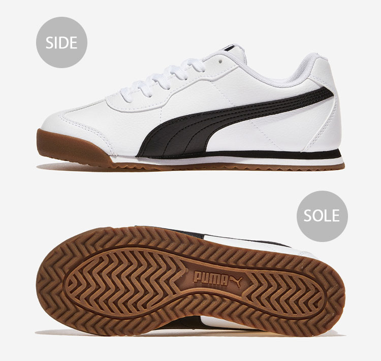 PUMA（プーマ） スニーカー TURINO II T トリノ2 WHITE BLACK GRAY