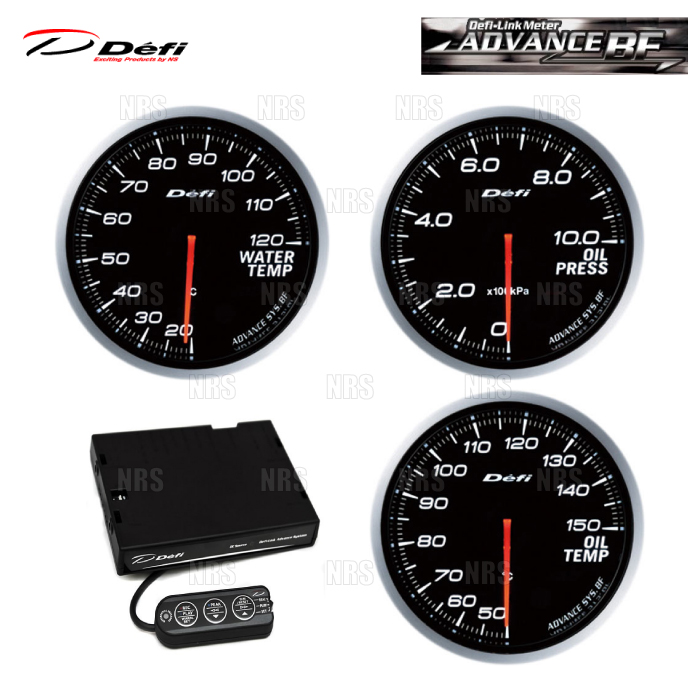 Defi デフィ アドバンスBF 4点セット 白/ホワイト 油圧計/油温計/水温計/コントロールユニットSE (DF10201/DF10401/DF10501/DF17701 : エービー ...