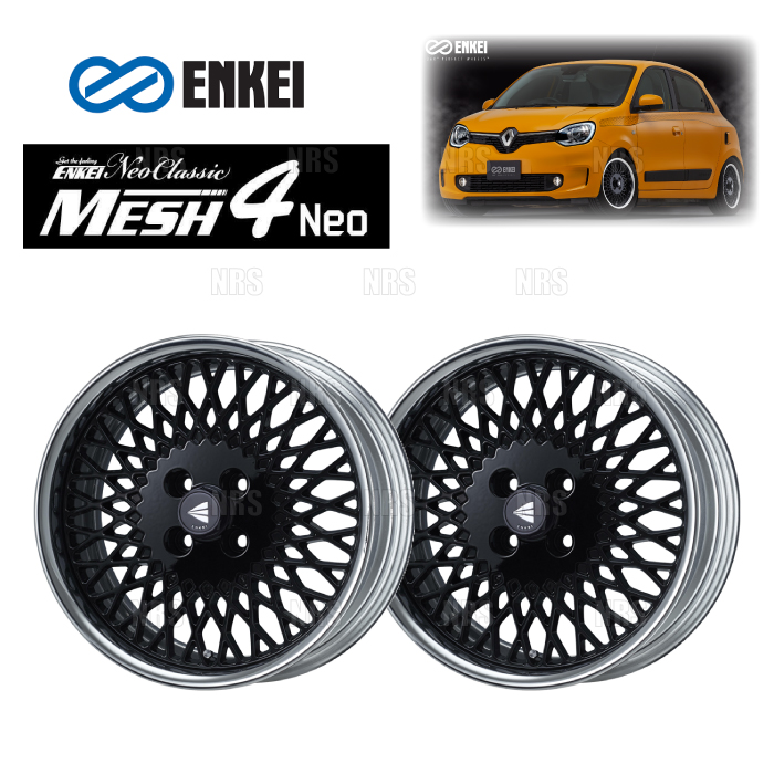 ENKEI エンケイ MESH4 Neo (ハイディスク/ブラック) 6.5J x 17インチ +43 PCD100 4穴 2本セット (MESH4NEO-H-D004-B-2S : エービー ...