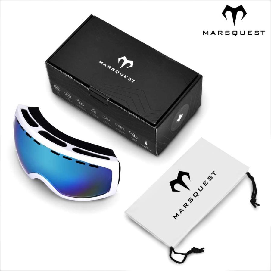 北米ブランド-2025年4月取扱開始｜MARSQUEST スノーゴーグル 100%UVカット REVOミラーレンズ UV400 ダブルレンズ 曇り止め 2層スポンジ スノーボード in2 ...
