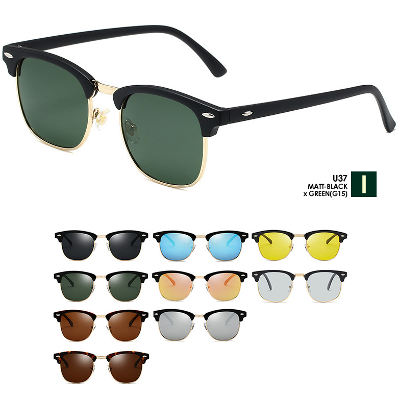 偏光 サングラス U37 サーモント ブロー タイプ ミラー 調光(ライト