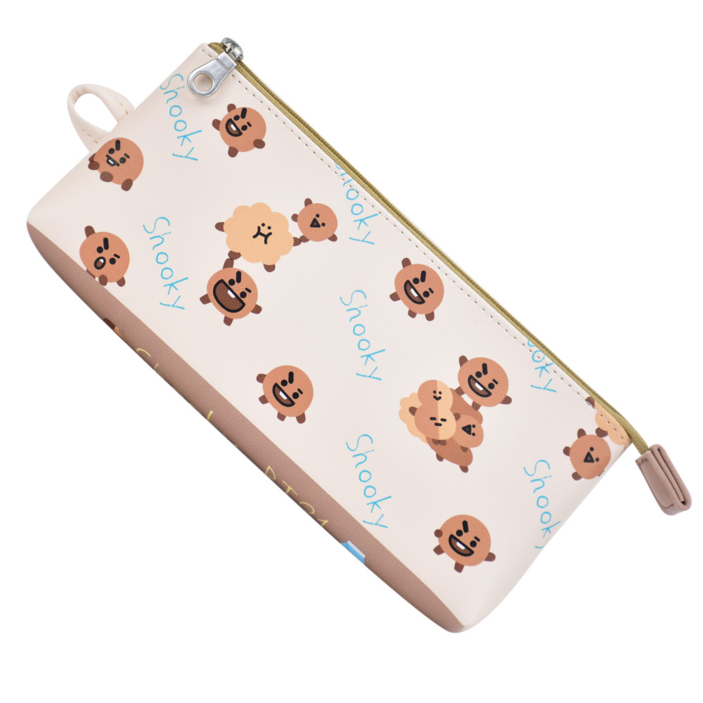 BT21 公式ライセンス商品 グッズ ペンケース 筆箱 合皮 シンプル BT21 公式ライセンス商品 グッズ ペンケース 筆箱 合皮 シンプル