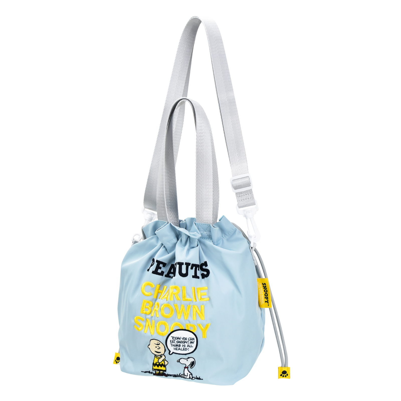 SNOOPY スヌーピー 2way 巾着 ショルダーバッグ ショルダートート 斜めがけ レディース 通勤 通学 旅行 大人 学生 子供 かわいい おしゃれ キャラクター : Action ...