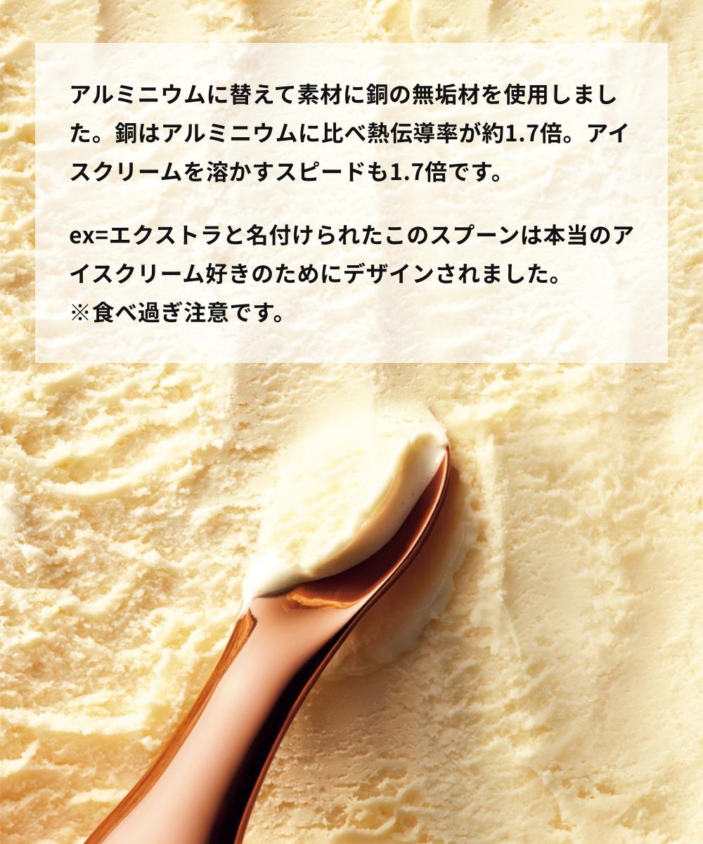 Lemnos（レムノス） No.22 ex vanilla アイスクリームスプーン 専用透明ケース付き ice cream spoon Lemnos 15.0％ タカタレムノス 銅 ...