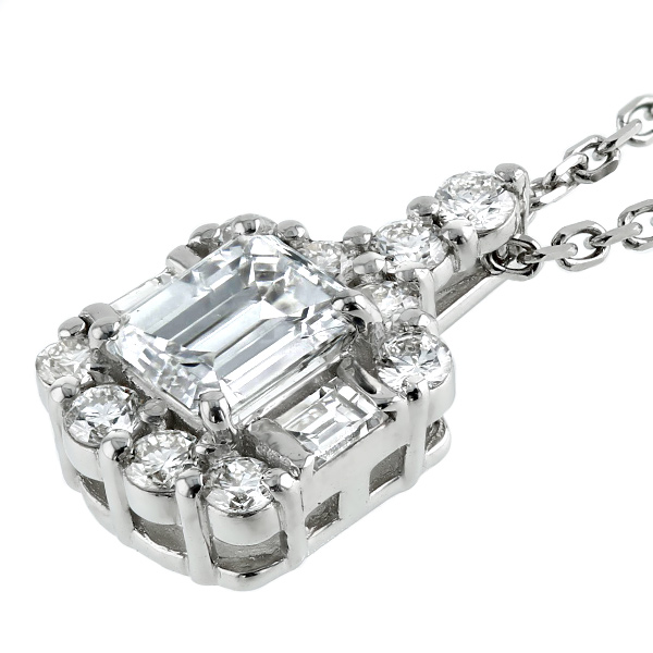 ダイヤモンド ネックレス 1ct F VS2 エメラルドカット プラチナ Pt 鑑定書付 : エメットジュエリーYahoo!店 - 通販 - Yahoo!ショッピング