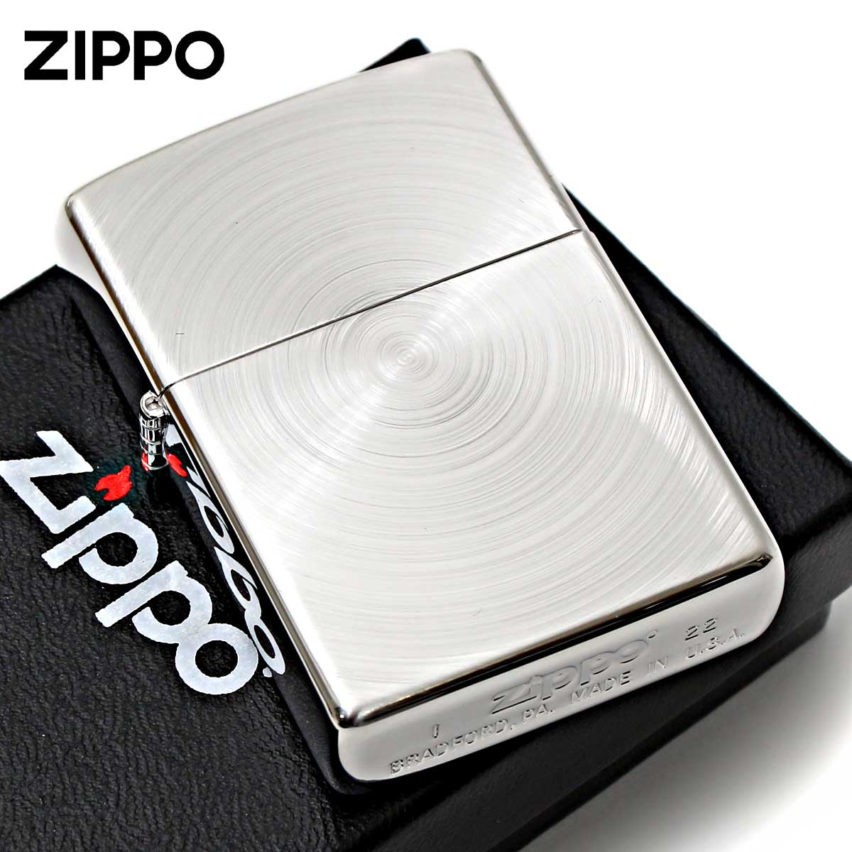 Zippo ジッポライター スピン カット シルバー SPIN CUT 両面加工 200SPIN メール便専用商品 : dsy174 : 輸入 ...