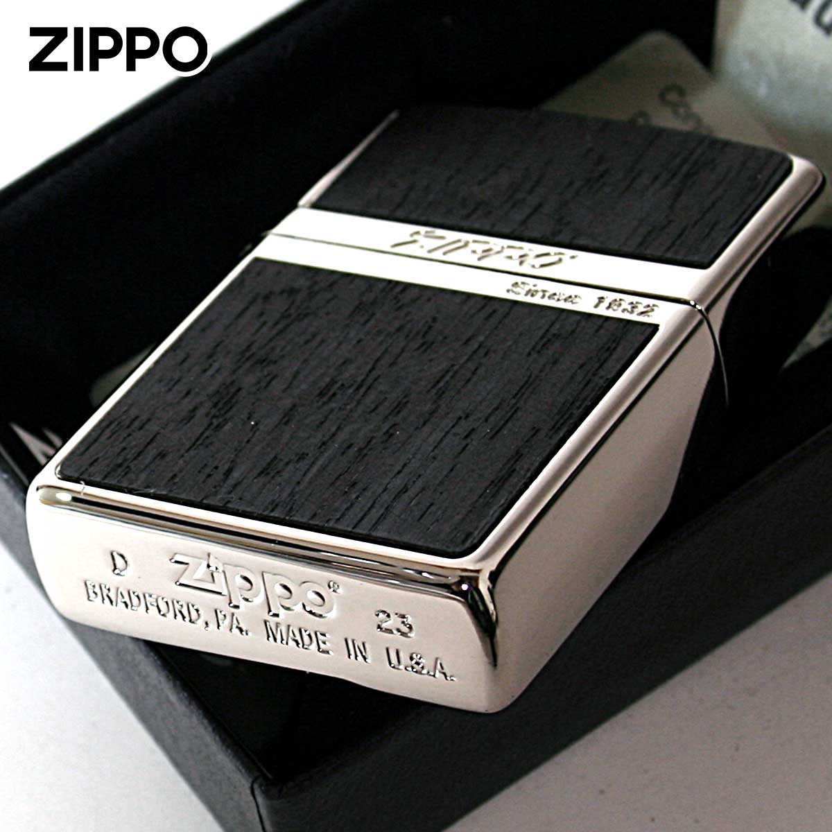 ZIPPO Zippo ジッポライター ウッド 木目 木 ホワイトニッケル 両面加工 Wood Series White Nickel WN ...