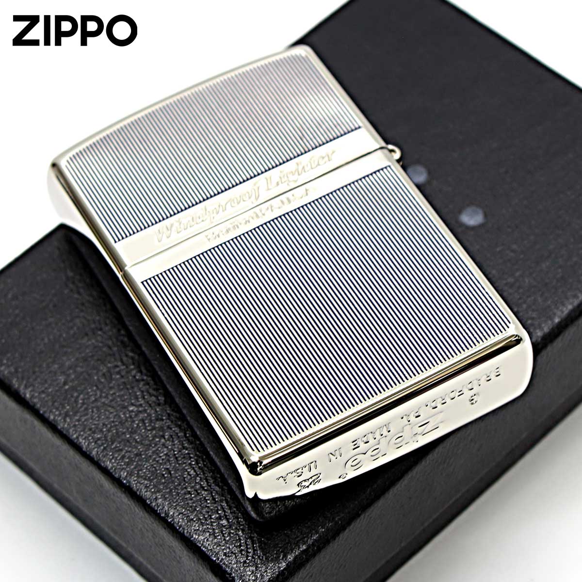 Zippo ジッポライター シェル カラーライン 貝 両面加工 ブルー SHELL LINE BL メール便専用商品 : kaji840 ...