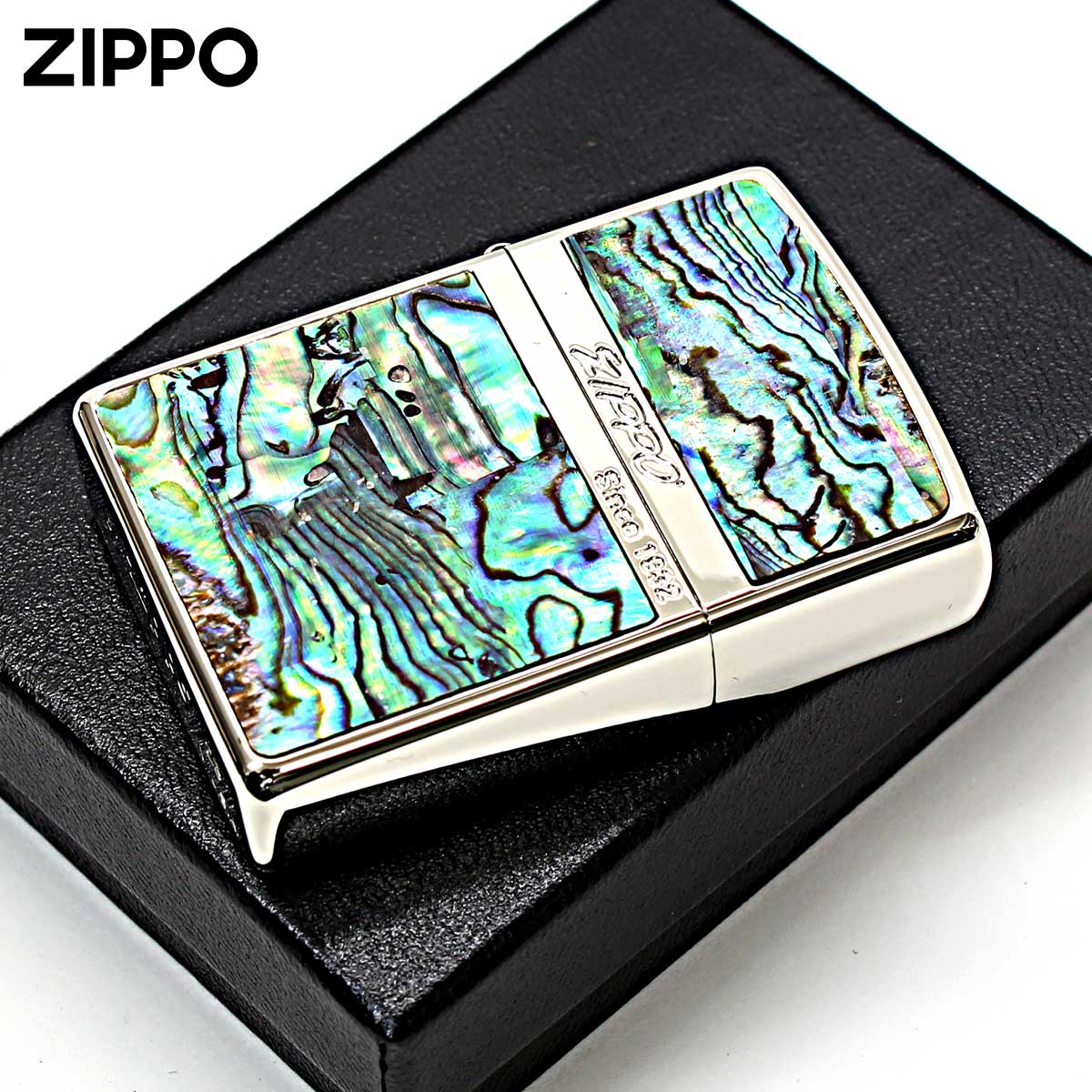 ZIPPO Zippo ジッポライター シェル カラーライン 貝 両面加工 ホワイト SHELL LINE WH メール便専用商品 : 輸入 ...