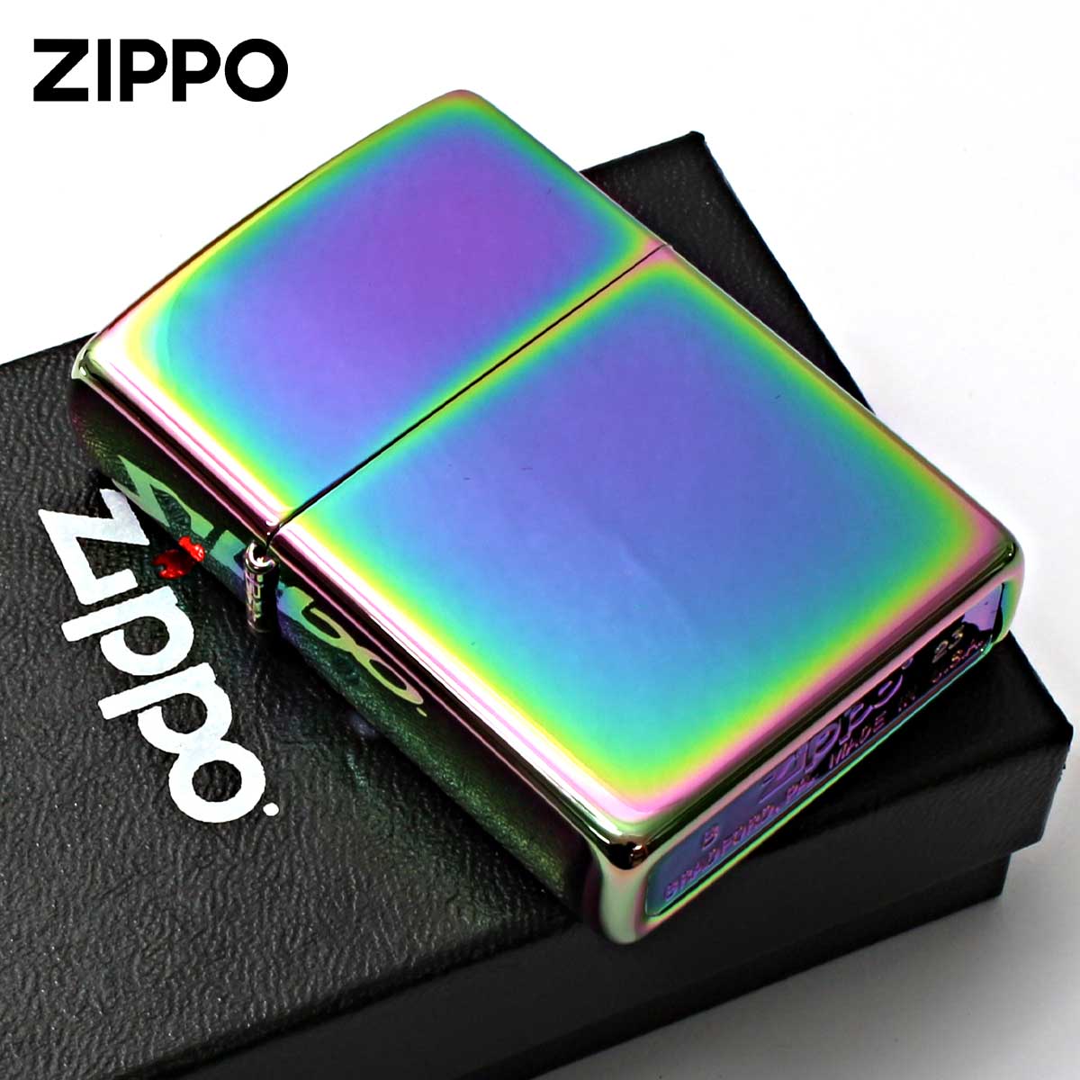 ZIPPO Zippo ジッポライター 無地 虹 スペクトラム 鏡面 ポリッシュ SPECTRUM No.151 メール便専用商品 : 輸入 ...