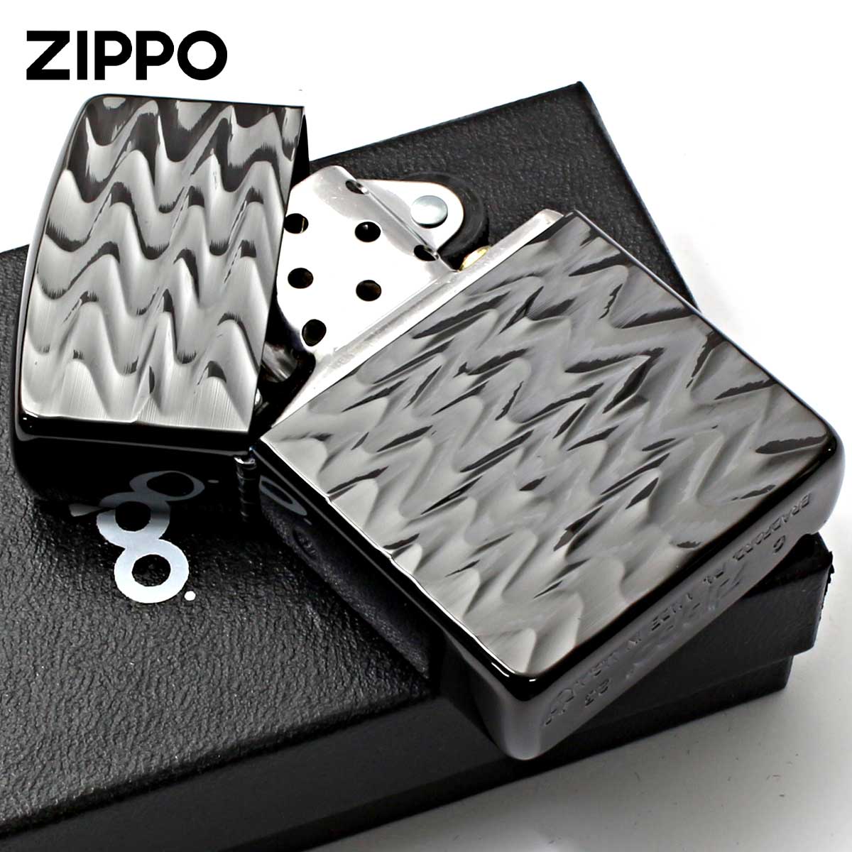 アーマーチタン Zippo ジッポライター アーマー 彫刻 RIP 模様 両面加工 チタニュームコーティング ブラックARMOR ...