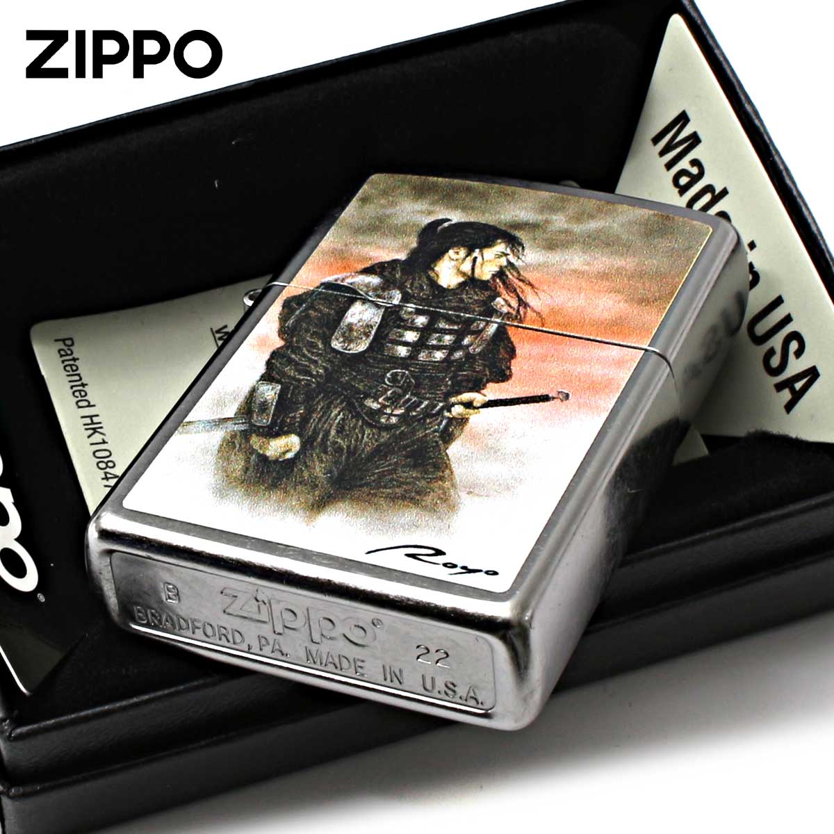 ZIPPO Zippo ジッポライター ルイス・ロヨ Luis Royo SAMURAI ストリートクローム 49767 メール便専用商品 ...