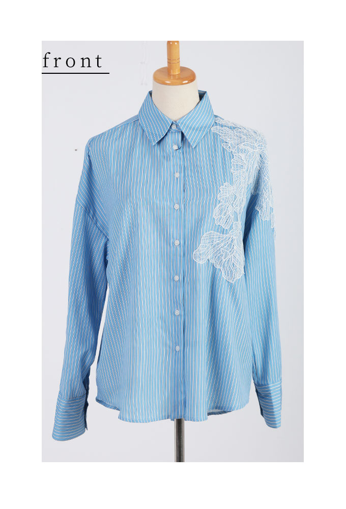 Sawa a la mode レディース トップス ブラウス シャツ 青 ブルー Sawa a la mode レディース トップス ブラウス シャツ 青 ブルー