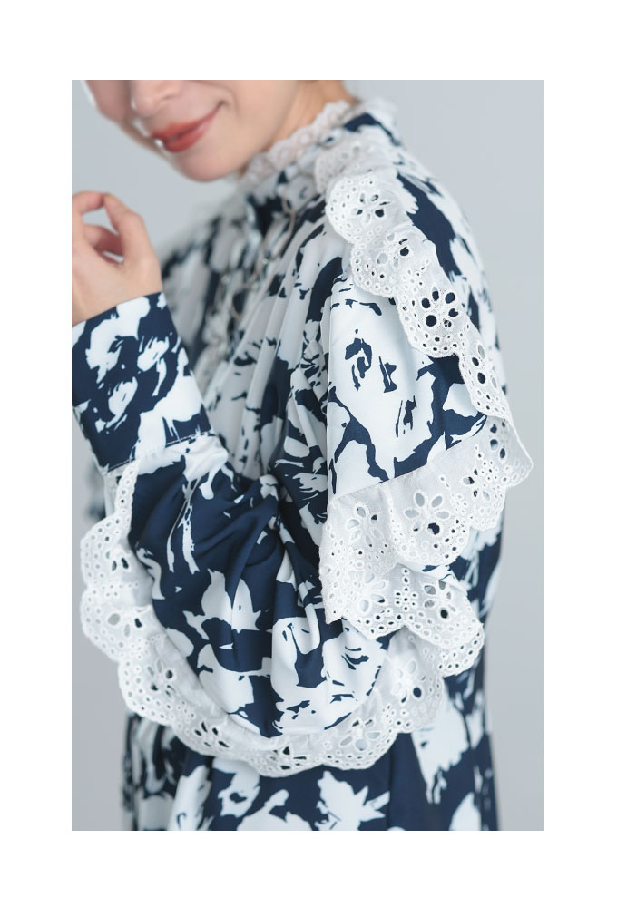 Sawa a la mode レディース トップス ブラウス シャツ ブルー 青 Sawa a la mode レディース トップス ブラウス シャツ ブルー 青