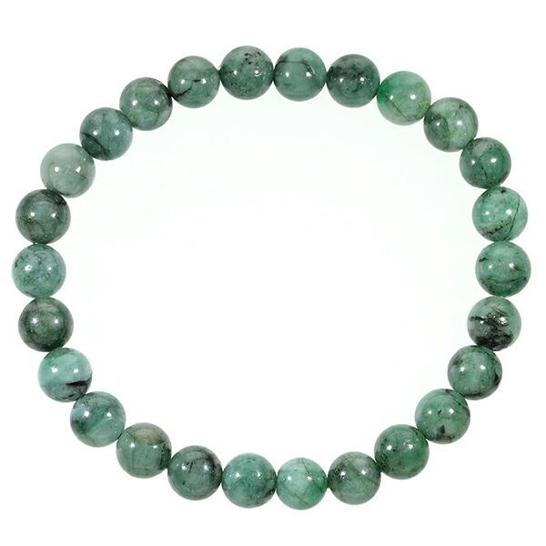 エメラルド ブレスレット 6.8mm 17cm レディースM サイズ 誕生石 5月 天然石 パワーストーン エメラルドブレスレット レディース 腕輪 プレゼント :EM-B137:Alize ...