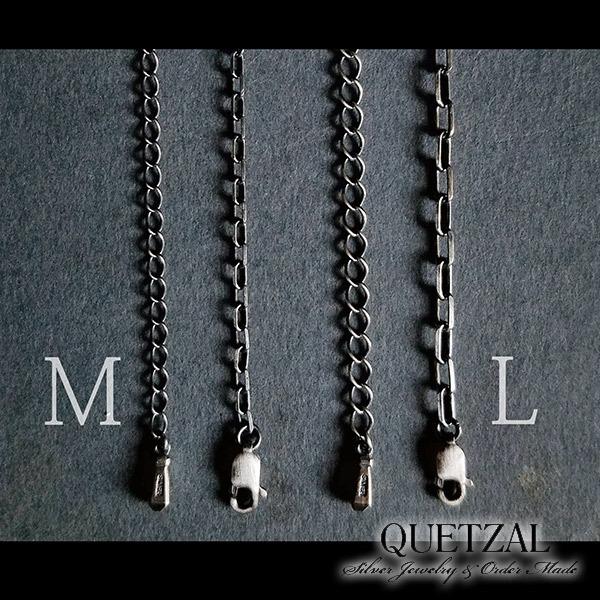 Quetzal アジャスターアズキチェーン オールシルバーver. チェーン ネックレス ブランド シルバーチェーン シルバー925 メンズ ...