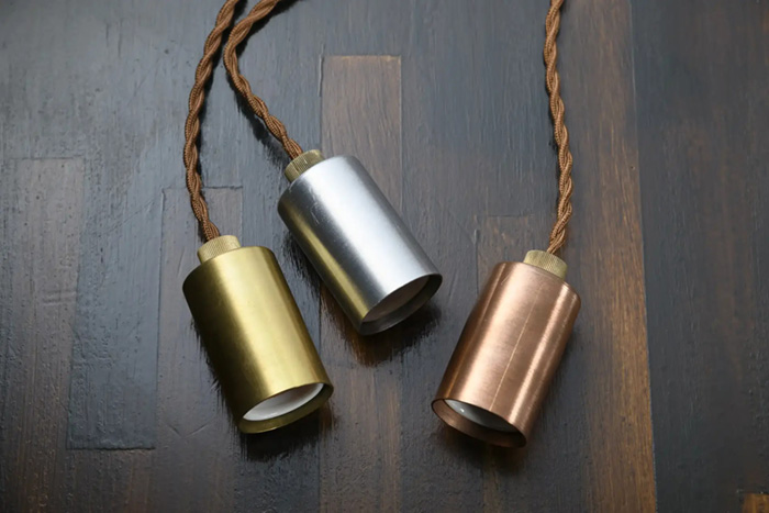 SWAN BULB LIGHT SOCKET ソケット 引掛シーリングタイプ E26 コード調節 コード長100cm 真鍮 ゴールド APE ...