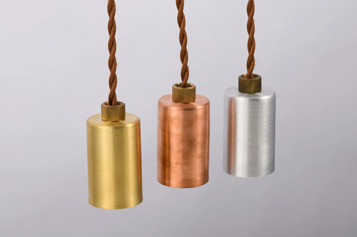 スワン電器 SWAN BULB LIGHT SOCKET ソケット 引掛シーリングタイプ E26 コード調節 コード長100cm 真鍮 ...