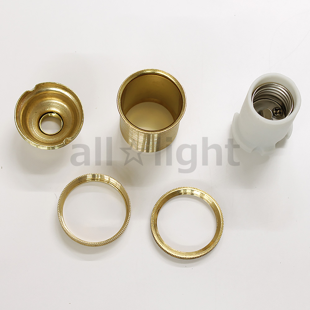 E17真鍮ソケット ソケットリング付き E17口金用 E17 M10 BRASS SOCKET : オールライト Yahoo!店 - 通販 ...