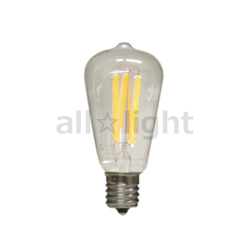 STE LED電球 小型デザイン ミニアンティーク デコライトフィラメント スタンダード 30W形相当 電球色 2400K クリア 3W ...