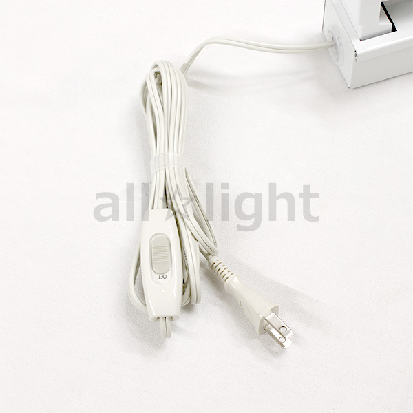 ★ ブラックライトセット 笠なし型照明器具+ブラックライトLED20W形×1灯+電源コード 中間スイッチ付 加工品 両側給電 375nm ...