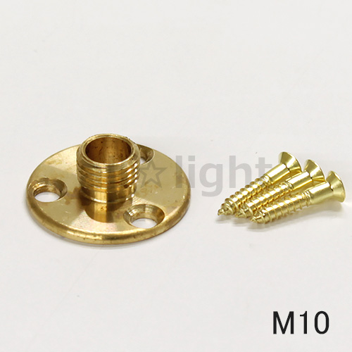 M10ベースプレート 真鍮製 高さ9mm 直径25．5mm M10 BASEPLATE ≪30本までクリックポスト対応≫ ...