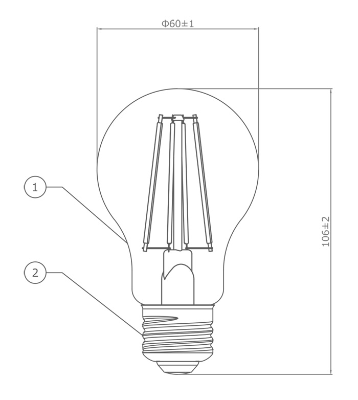 スワン電器 SWAN LED SWAN BULB EDISWAN・SWAN 一般電球形 60W形相当 E26 6.5W 780lm ホワイト 2400K 調光対応 SWB-LDA6L-A60 ...