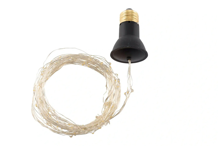 スワン電器 SWAN LED SWAN BULB SPARKLER イルミネーションライト ソケット型ガーランド 本体:樹脂 E26 シルバー 3m SWB-S701L : オールライト ...