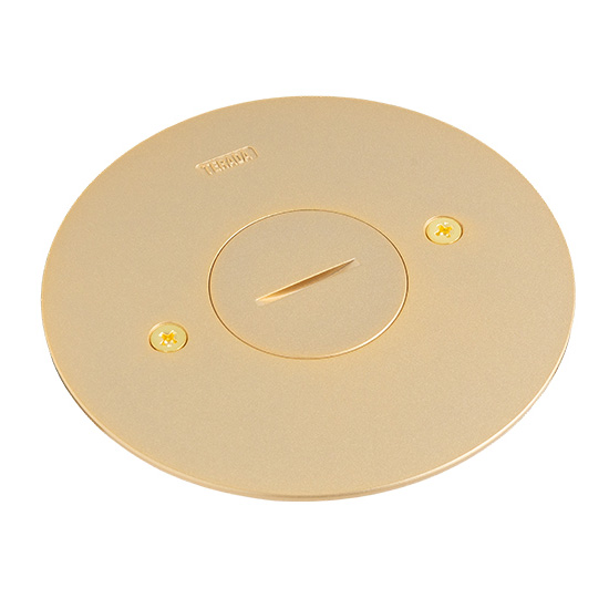 TERADA フロアコンセント フロアプレート TFB12シリーズ 二つ穴直付タイプ フロアプレートシリーズフロアプレート P=66.7 C39 Φ116 ゴールド TFB126GD ...