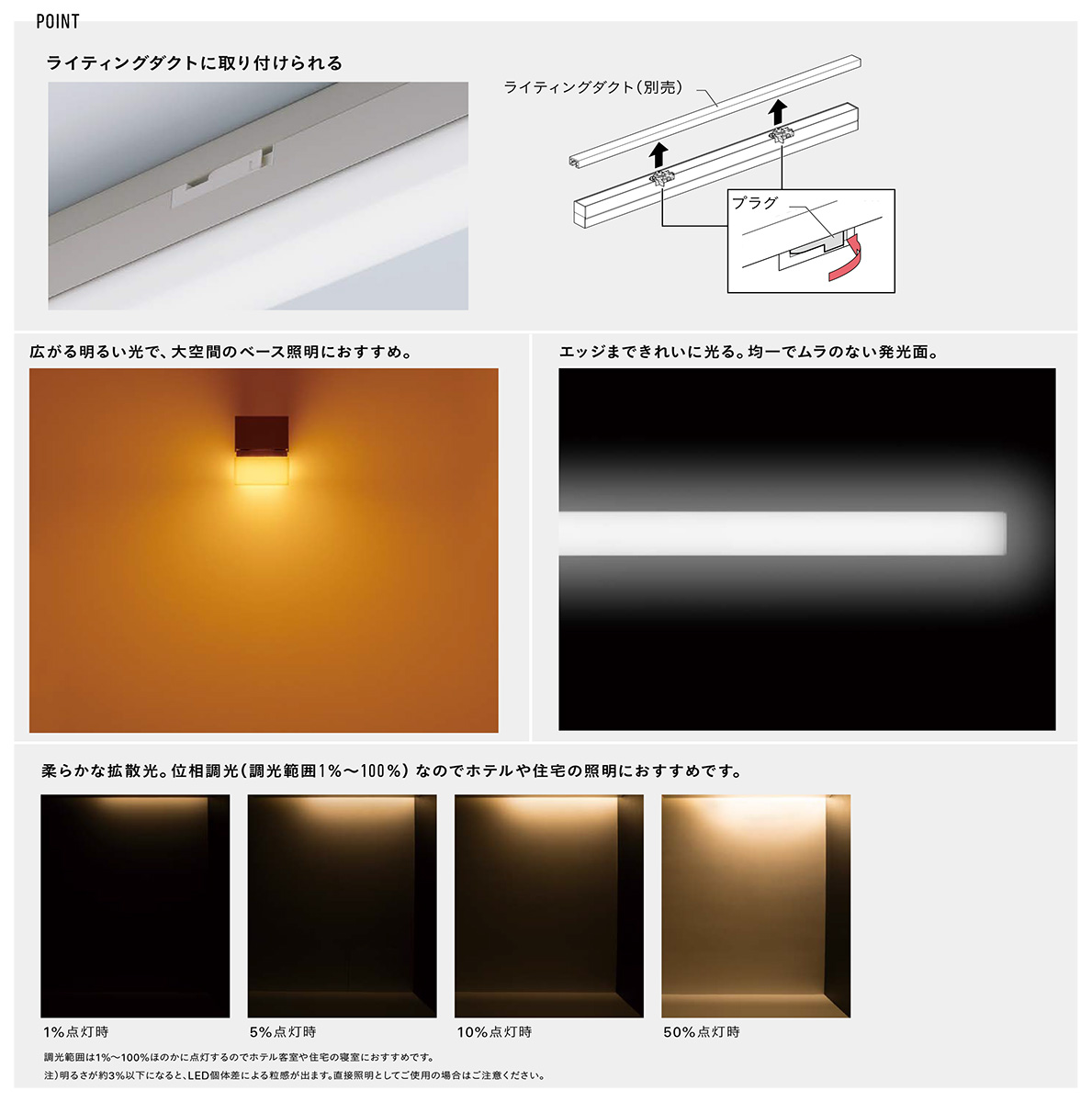 DNライティング DNライティング LED照明器具 ライティングダクト 間接照明 TRM S-DP-ADB 調光兼用型 位相調光 1500mm 電球色2800K TRM1500L28S-DP ...