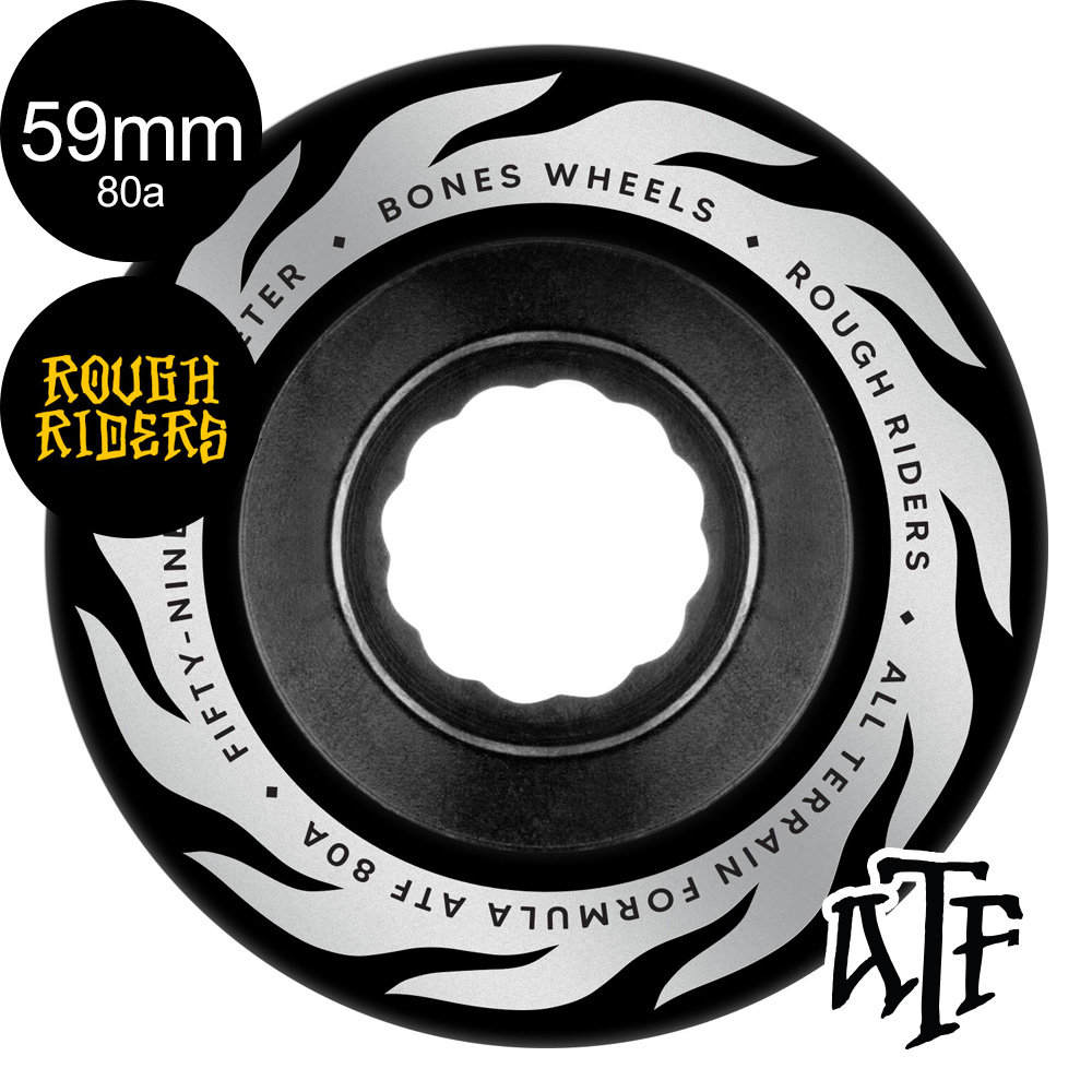 ボーンズ ウィール BONES WHEELS 59mm ATF ROUGH RIDER ETERNAL FLAME 80A ソフトウィール 4 ...