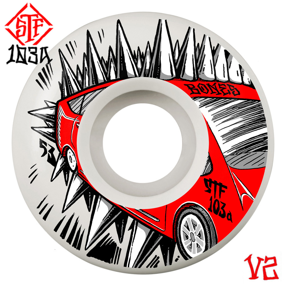 ボーンズ ウィール BONES WHEELS 53mm STF JUDAS PRIUS V2 LOCKS 103A ハードウィール(4個セット)ホワイト ストリートテックフォーミュラ ...