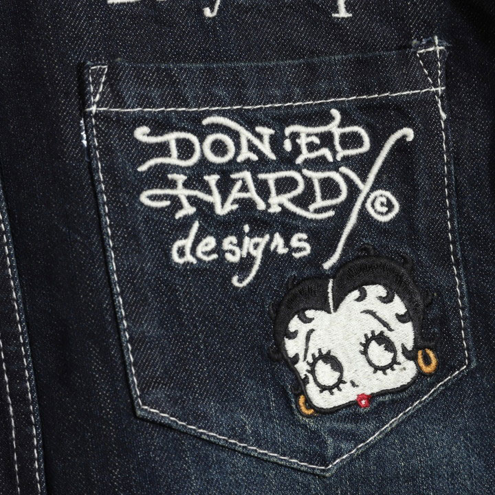 Ed Hardy（エド・ハーディー） BETTY BOOP×Ed Hardy 半袖シャツ BED-2505 ベティブープ 刺繍 : ANCH ...
