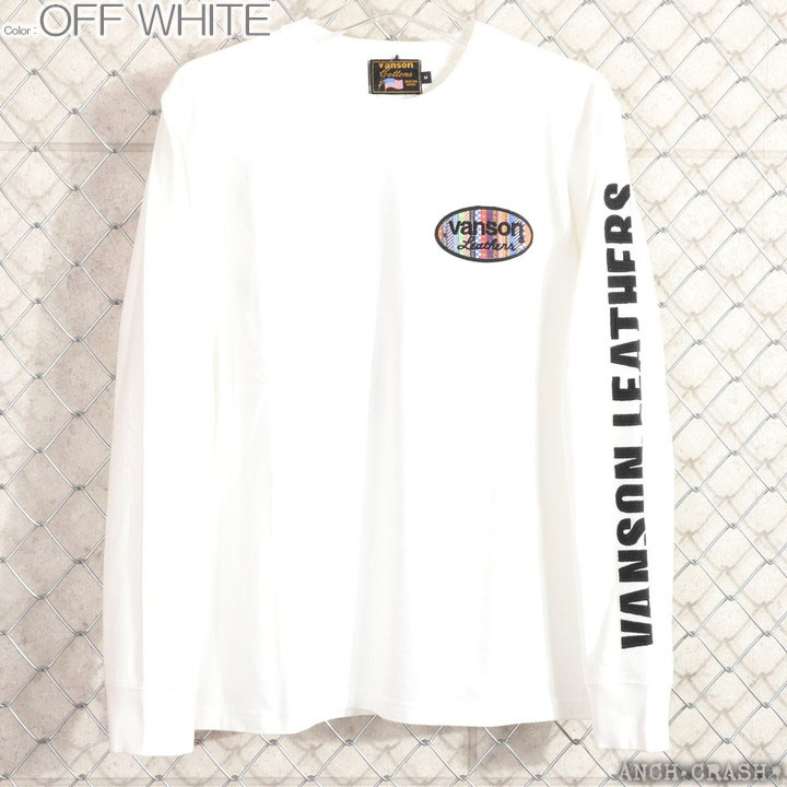 VANSON（バンソン） スター ロンT NVLT-2501 長袖 Tシャツ 刺繍 昇華