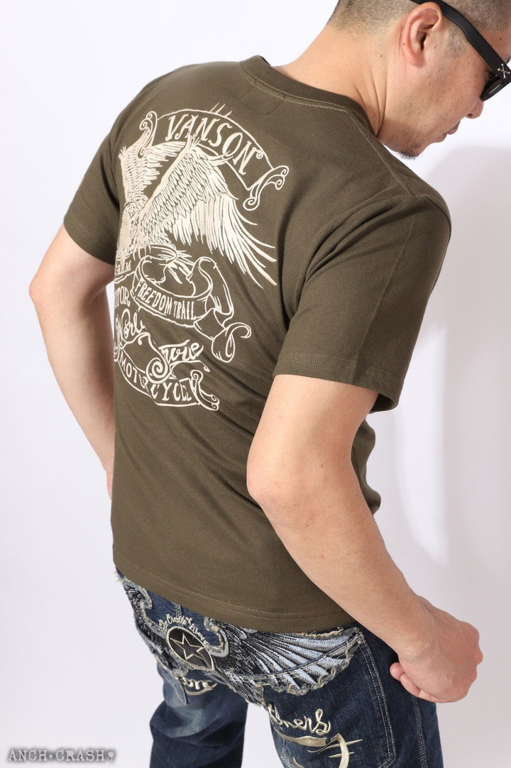 VANSON（バンソン） 24h限定P最大14倍!12/31pm23:59迄 イーグル 半袖T