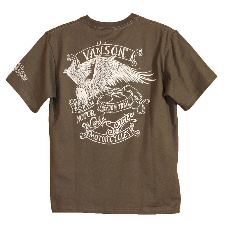 VANSON（バンソン） 24h限定P最大14倍!12/31pm23:59迄 イーグル 半袖T