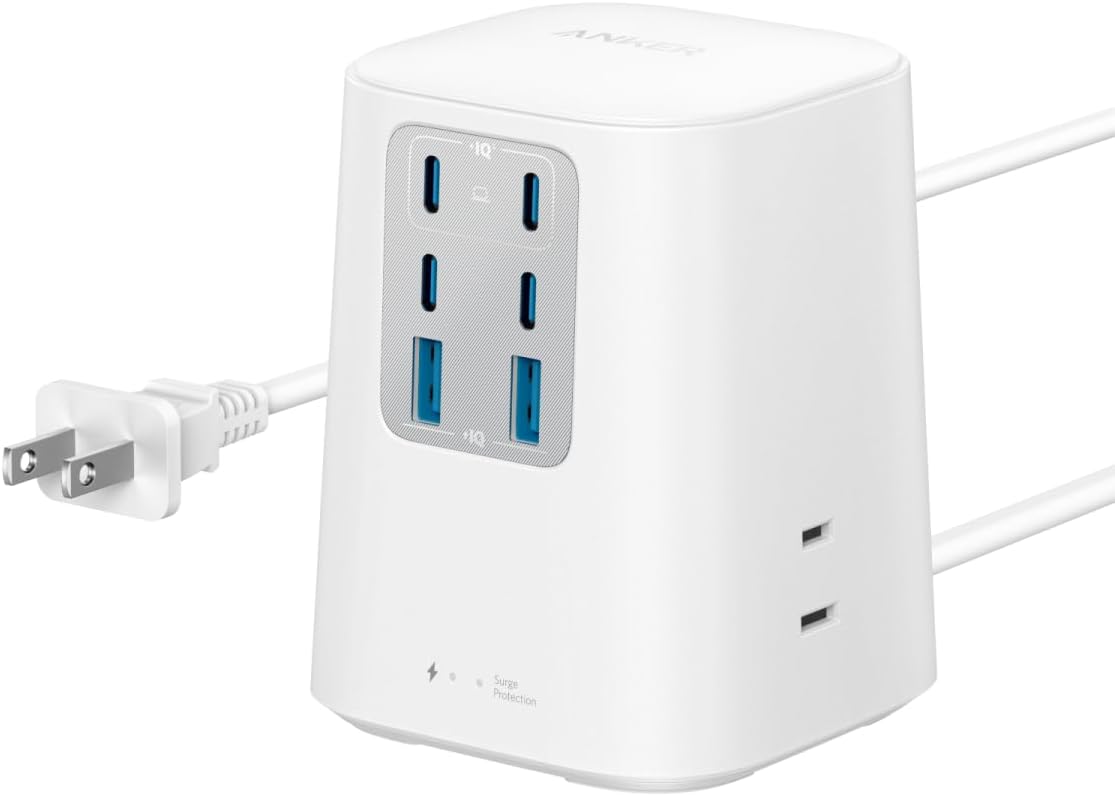 Anker Charging Station (9-in-1, 100W)【USBタップ/電源タップ/AC差込口 3口 / USB-C 4 ...