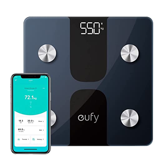 Anker Eufy Smart Scale C1（体重体組成計）【アプリ対応 / fitbit連携 / 体脂肪率 / BMI / 基礎代謝量 ...