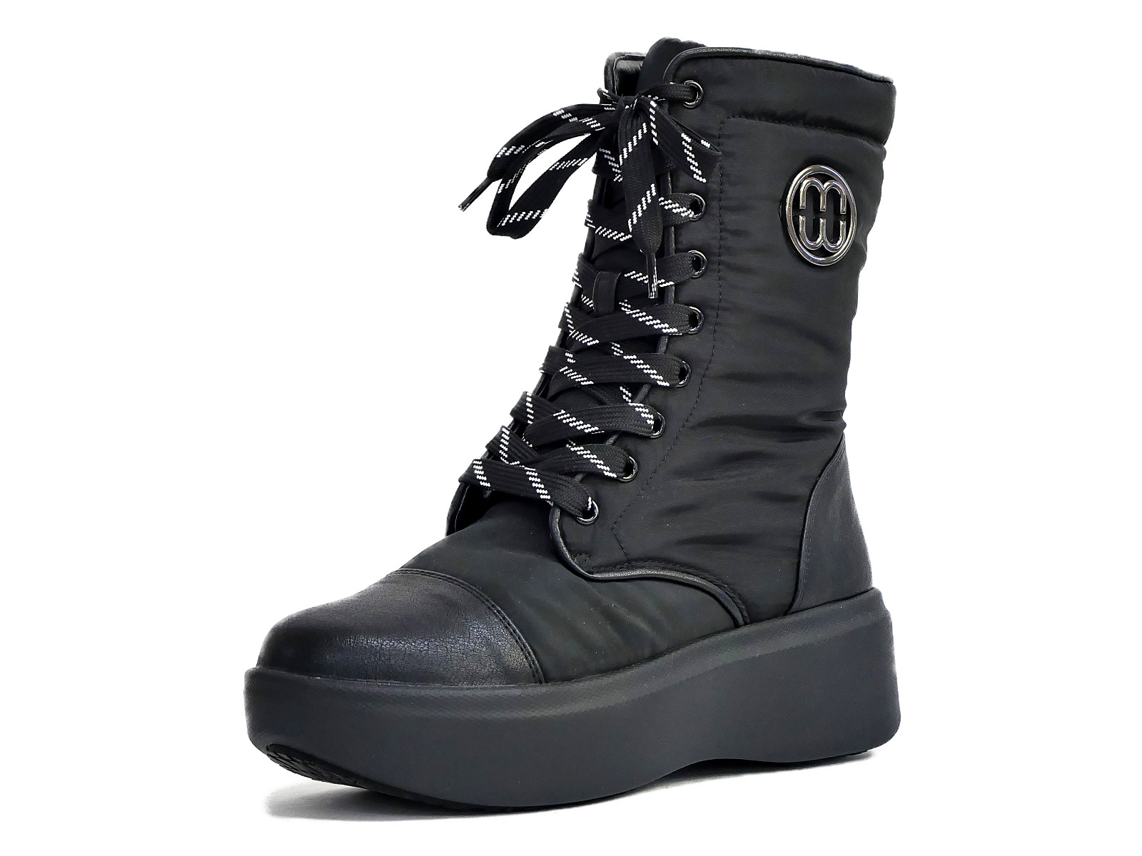 50%OFF MUUM ムーム ミドルブーツ レディース レースアップ ツイード