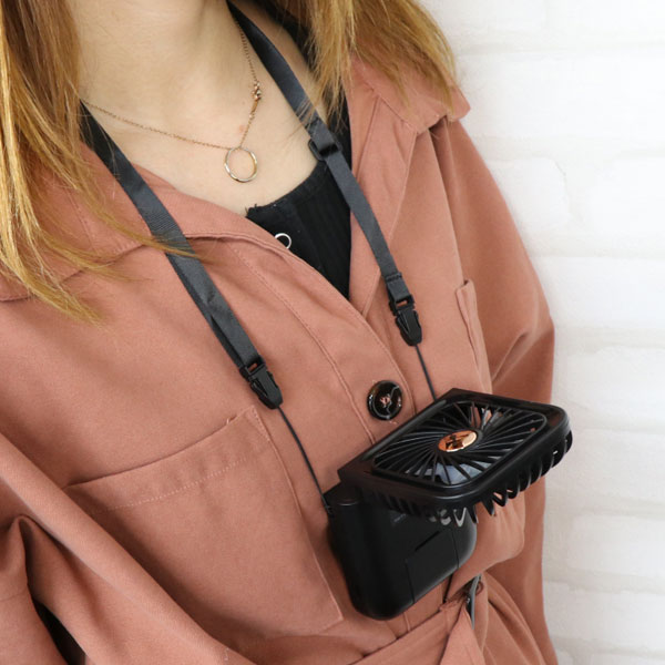 HIRO 3WAY ストラップ付き 首掛けファン 手ぶらで涼しい 選べる2カラー : オートパーツエージェンシー - 通販 - Yahoo!ショッピング