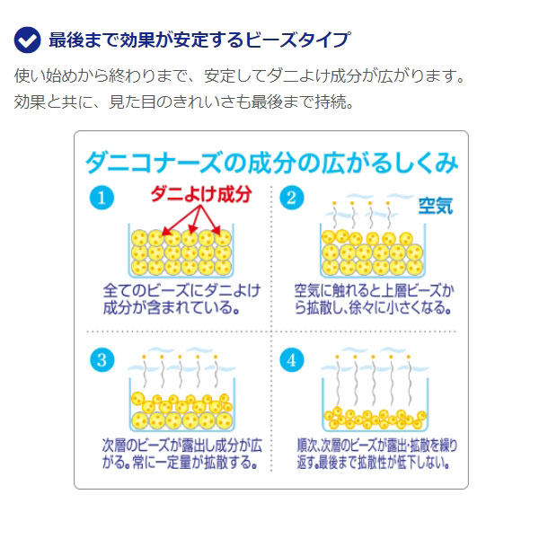 KINCHO/金鳥 ダニコナーズ ビーズタイプ 60日用 せっけんの香り 170g 気になる所に、置くだけ簡単 : オートパーツエージェンシー2号店 - 通販 - Yahoo!ショッピング