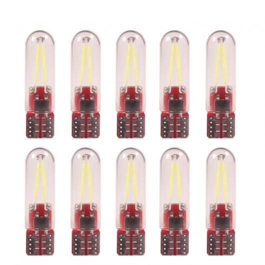 10ピース T10 W5W LED フィラメント バルブ 194 168 WY5W COB LED スモール T10 アイスブルー〜T10 ...