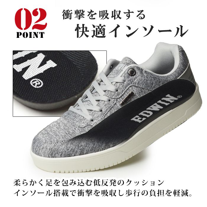 EDWIN エドウィン スニーカー メンズ 軽量 カジュアルシューズ 防滑 カジュアルスニーカー コンフォートシューズ ウォーキング 男性 紳士靴 靴 メンズシューズ : 靴のアプリコット ...